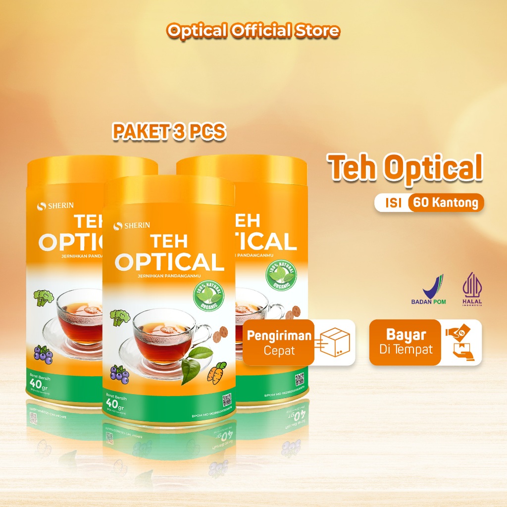 Jual Teh Optical 3 Kaleng| Teh Herbal Mata Lelah & Buram Akibat Gadget ...