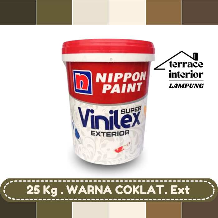 Jual Cat Tembok Vinilex Exterior Coklat 25 Kg | Shopee Indonesia