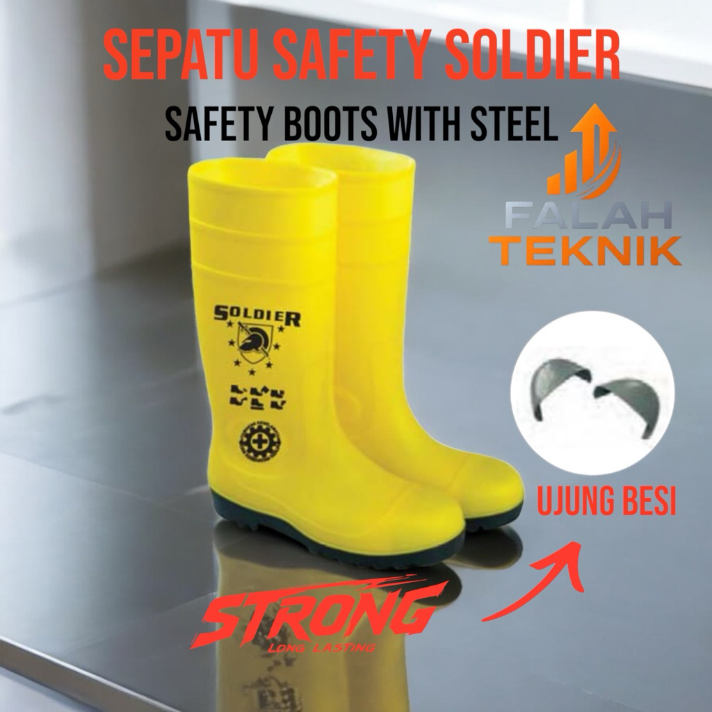 Jual Sepatu Boot Sepatu Boot Safety Rubber Kuning Safety Rain Boots ...