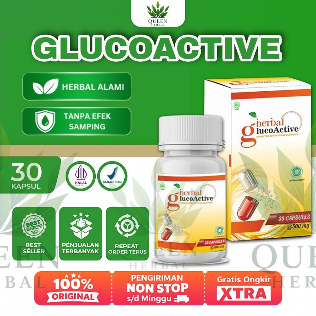 Jual GLUCOACTIVE 100% Original Obat Diabetes Kencing Manis Gula Darah ...