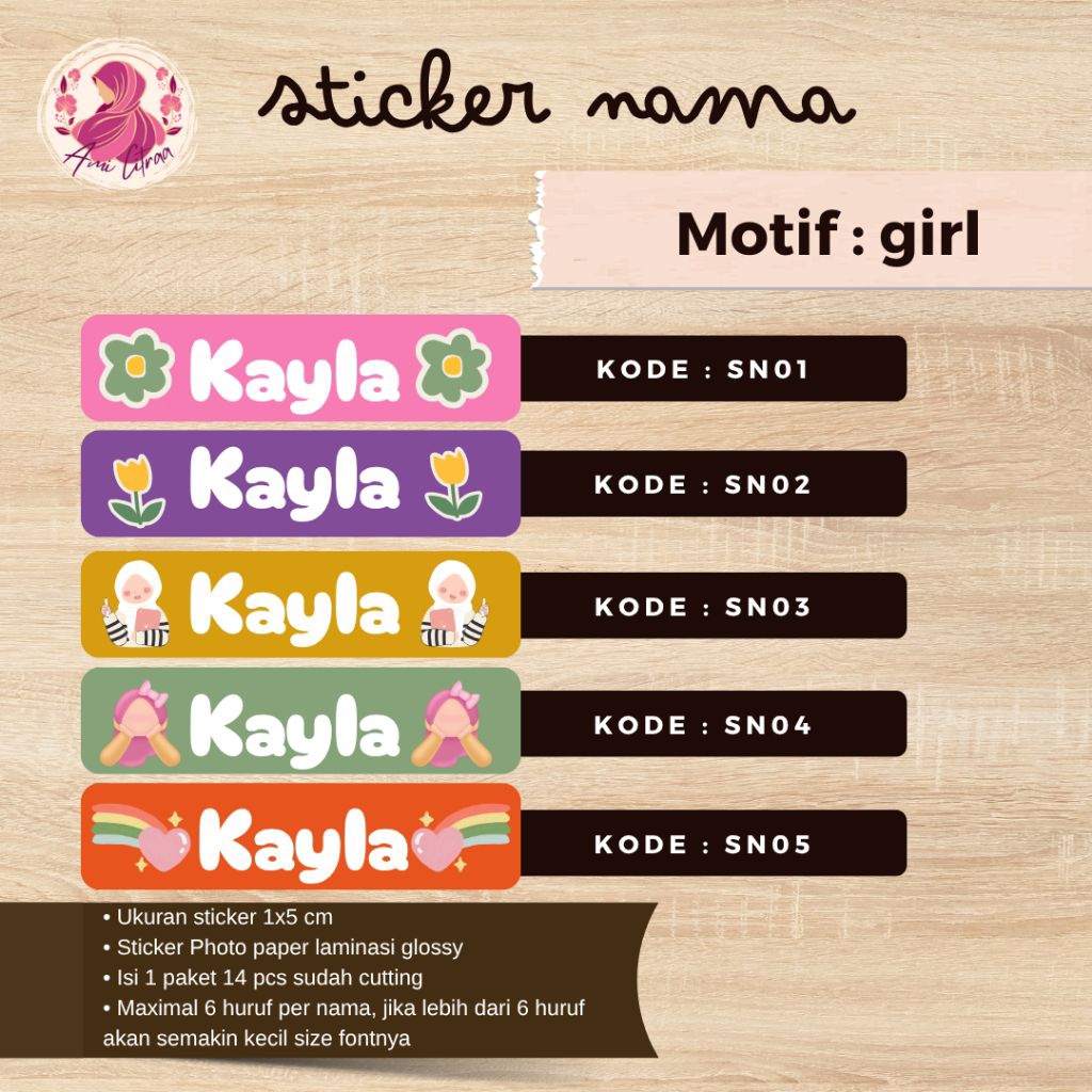 Jual Sticker / stiker Nama Custom | Shopee Indonesia
