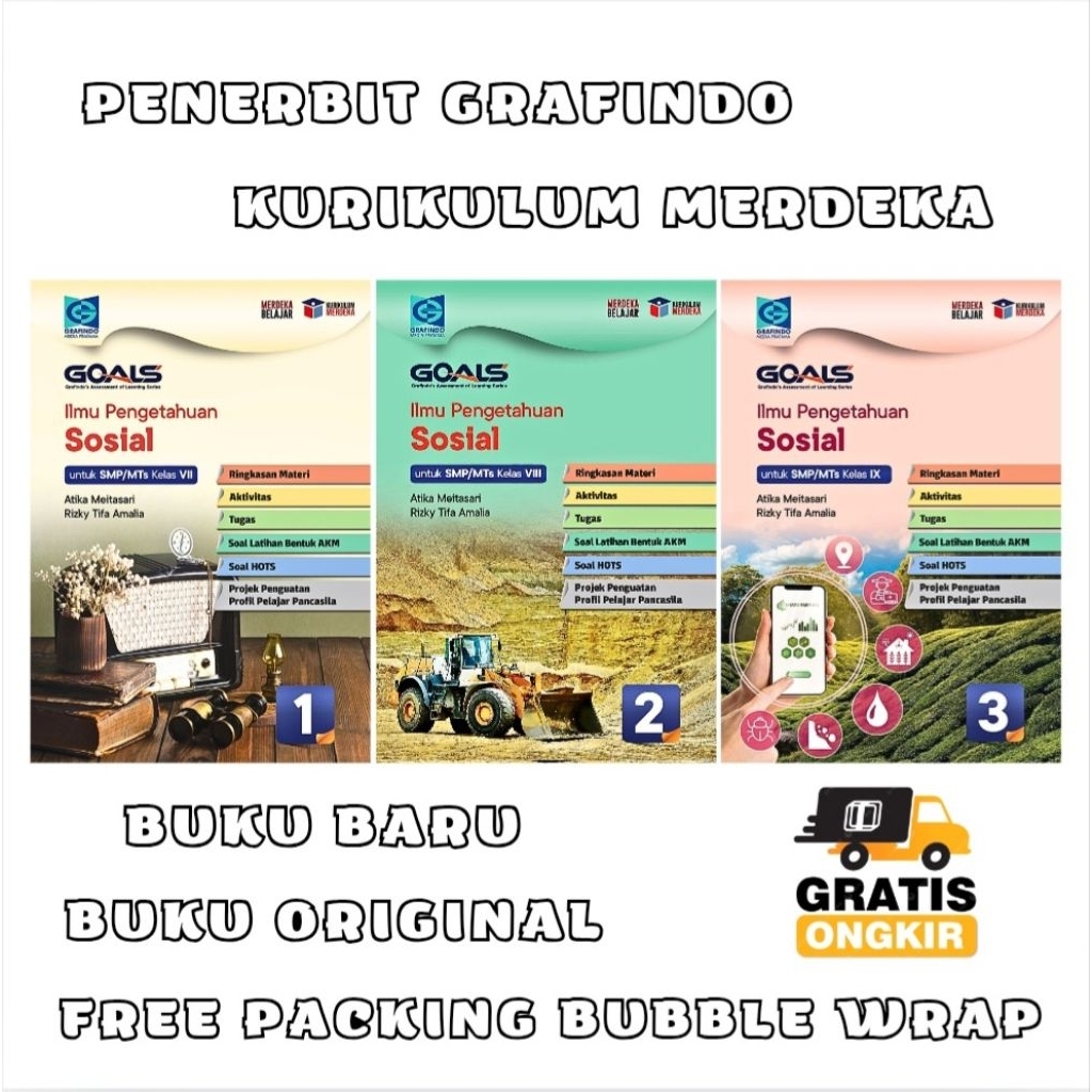 Jual Buku Goals IPS Kelas 7 8 9 / 1 2 3 SMP/MTs Grafindo Kurikulum ...