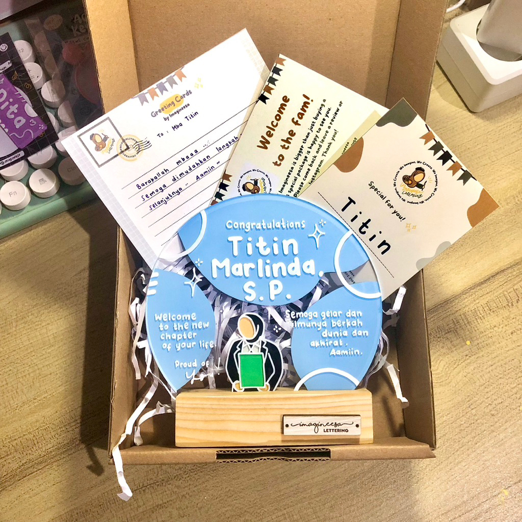 Jual ACRYLIC LETTERING [MINI ROUND ILLUSTRATED] — Kado Unik Wisuda ...