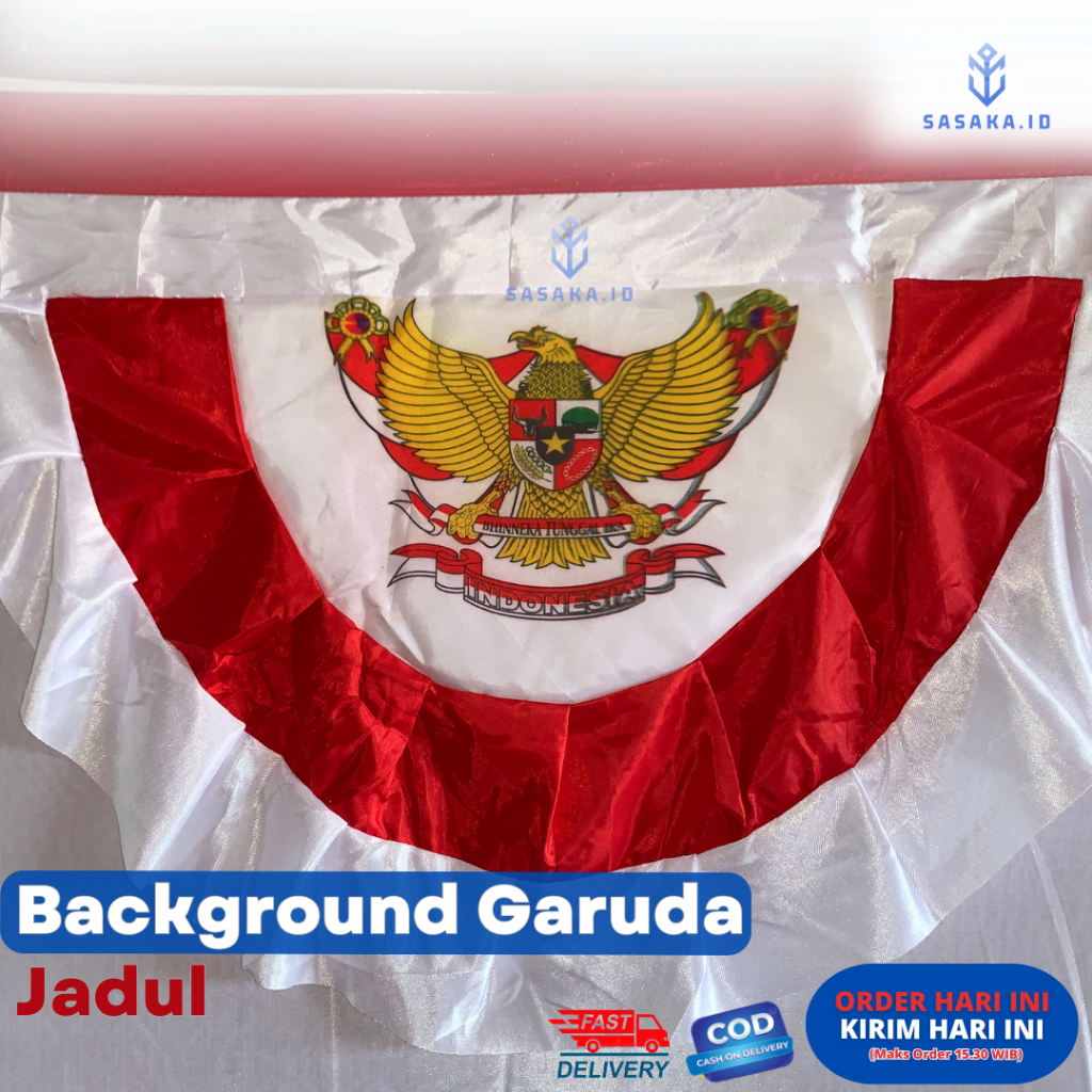 Jual Background Garuda jadul Merah Putih 10 Gelombang Umbul Umbul Hiasan HUT RI Kemerdekaan ...
