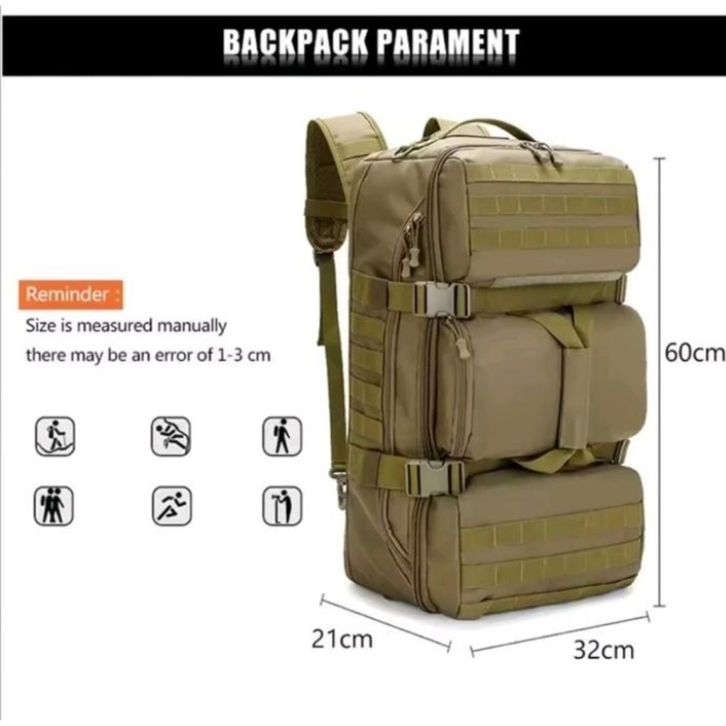Jual Tas Ransel military besar tas Ransel militer jumbo tas outdoor tas ...