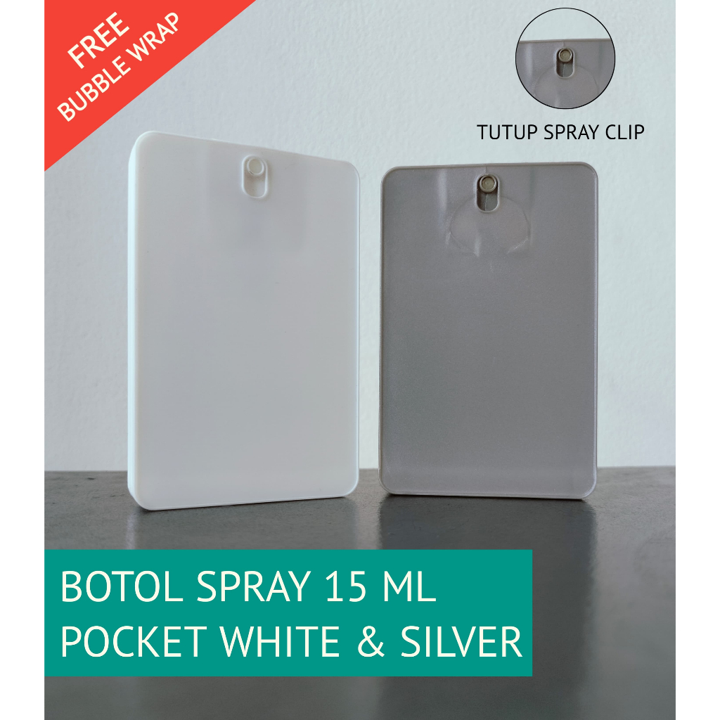 Jual BOTOL SPRAY ((POCKET WHITE & SILVER 15 ML)) BOTOL KOSONG PARFUM ...