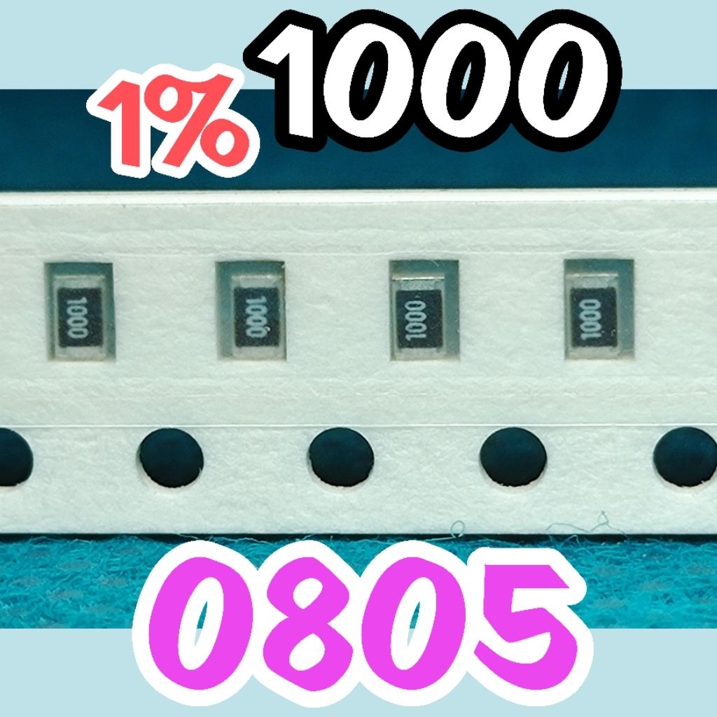 Jual 10pcs Chip resistor smd 1000 101 100R 1% size 2012 0805 100ohm 100 ...