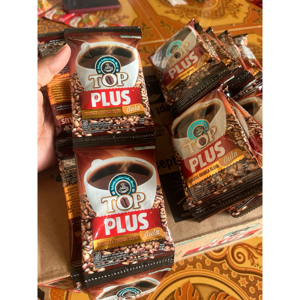 Jual KOPI TOP PLUS gula 1 renceng isi 10 sachet | Shopee Indonesia