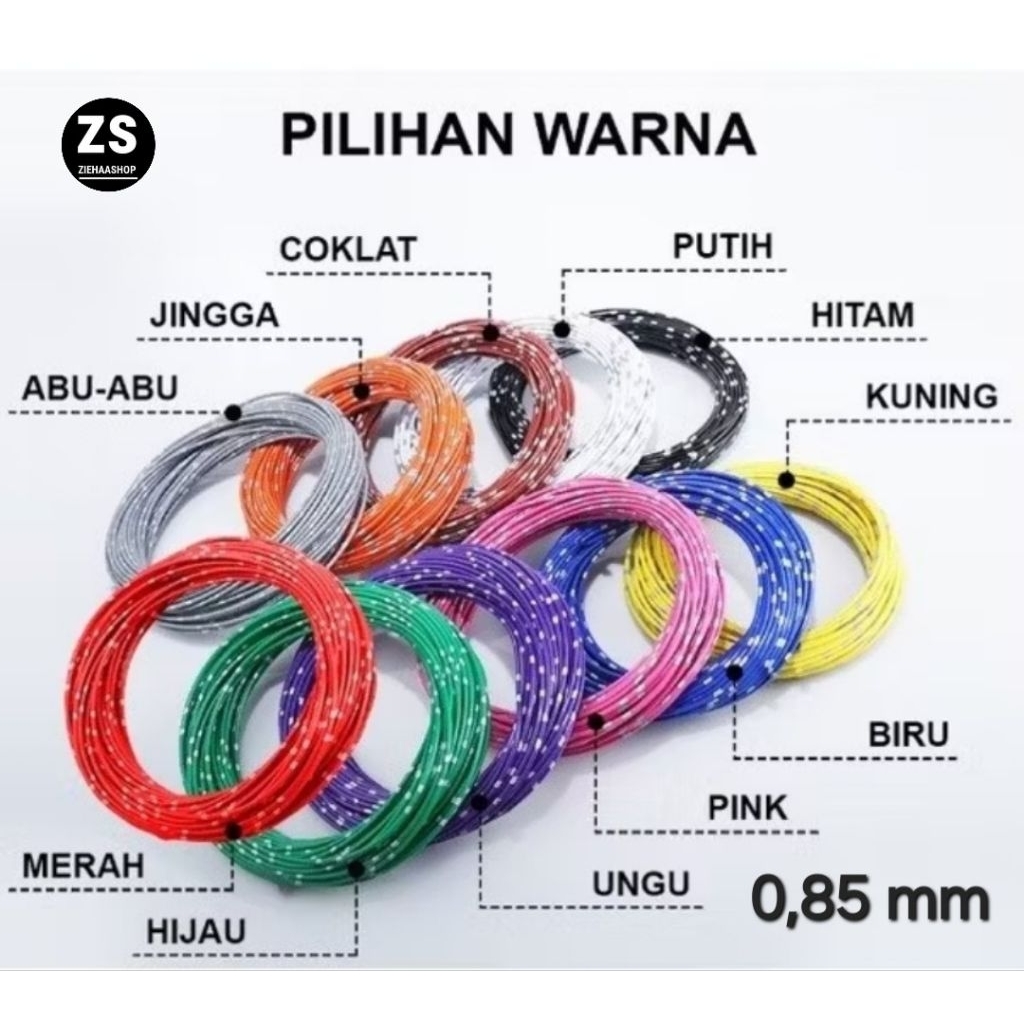 Jual Kabel Bintik Serabut Tembaga Motor Mobil Otomotif Kabel Bintik 0,85mm | Shopee Indonesia