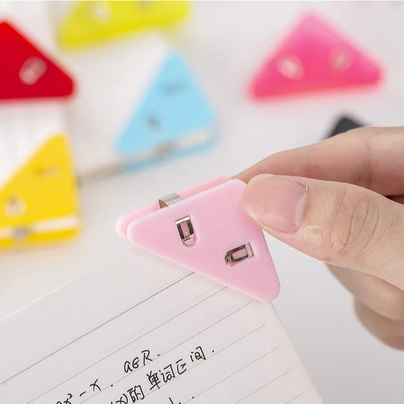 Jual OPPA - Klip Organizer Kertas Corner Clamp Buku Catatan Segitiga ...