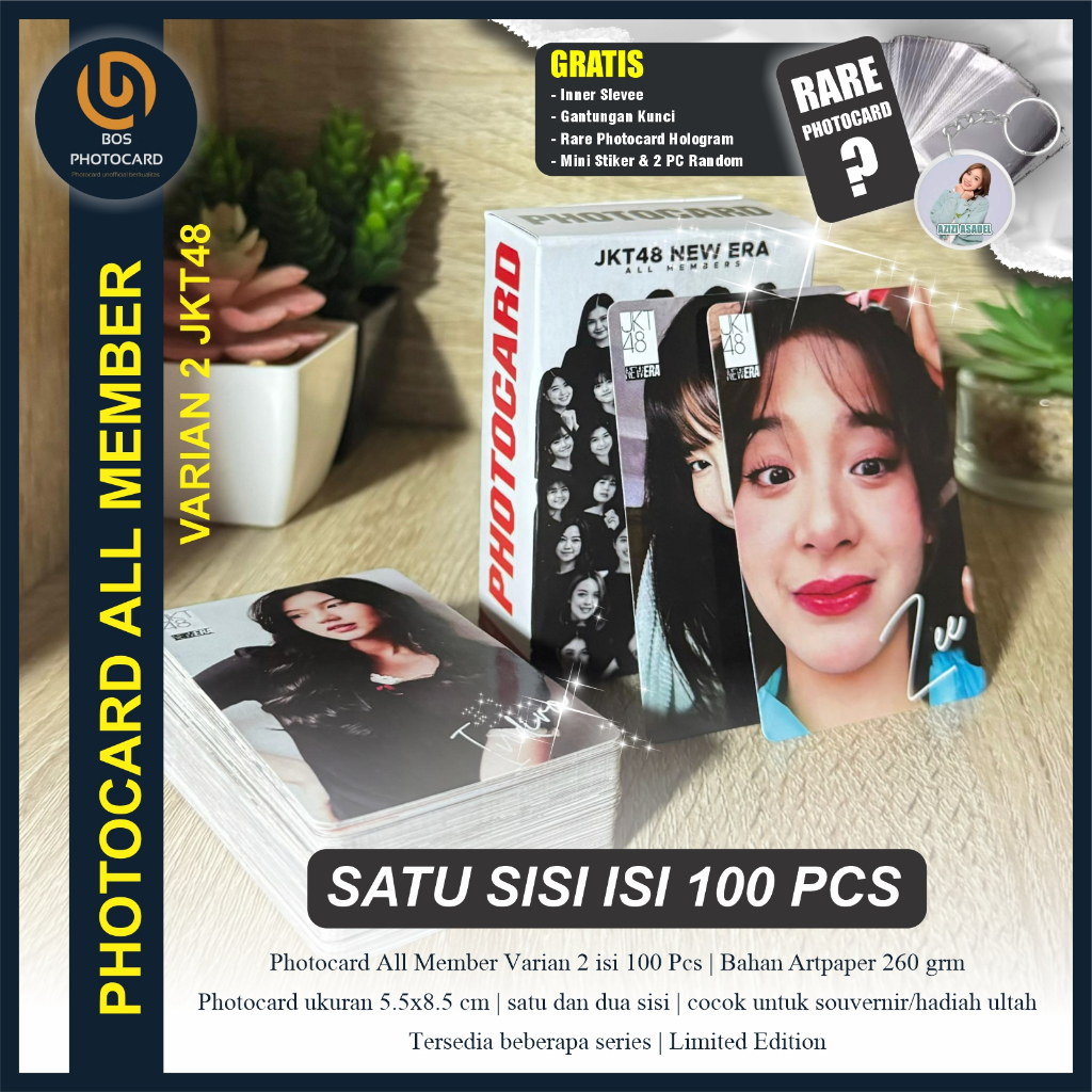 Jual " Photocard JKT48 edisi All Member Varian II isi 100 Pcs (Unofficial/Fanmade) Dapat Bonus ...