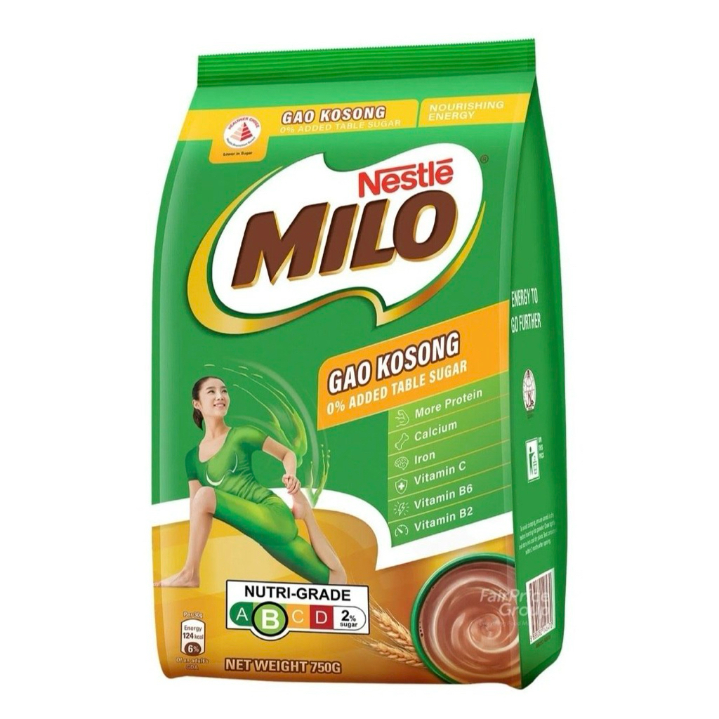 Jual Milo Gao Kosong Singapore No Sugar Sugar Free 750 gram Ready Stock ...
