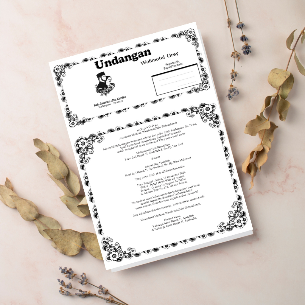 Jual UNDANGAN WALIMATUL URSY - UNDANGAN TAHLIL - UNDANGAN KHITANAN ...