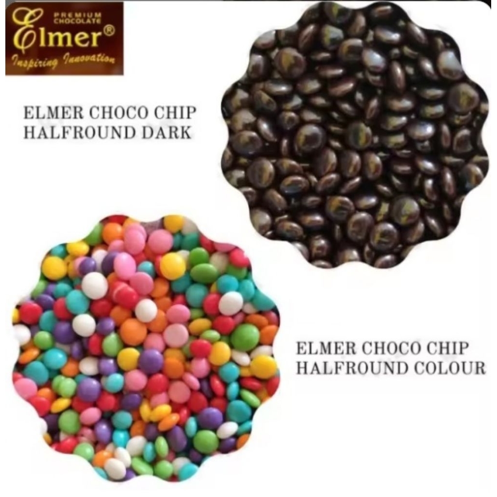 Jual ELMER CHOCO CHIP DARK-RAINBOW REPACK 100 GR | Shopee Indonesia