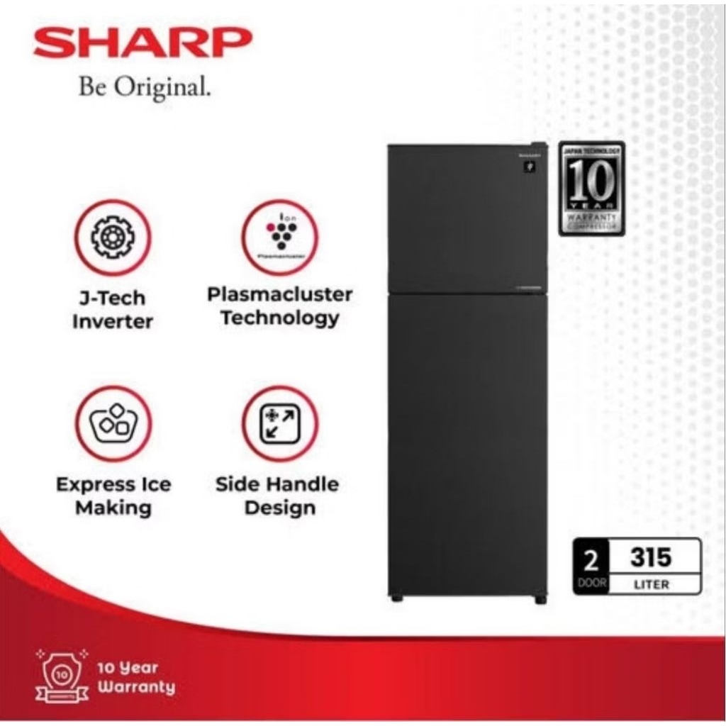Jual Kulkas Sharp 2 Pintu SJ-426SI GK Inverter 315L SJ 426 SI GK ...