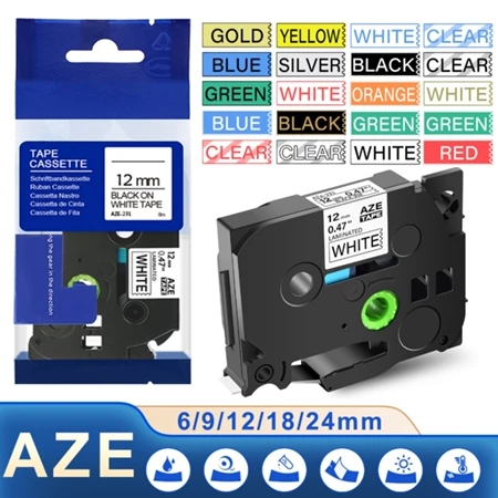 Jual Tape Compatible for Brother Label Printer 9mm/12mm/18mm/24mm 211 ...