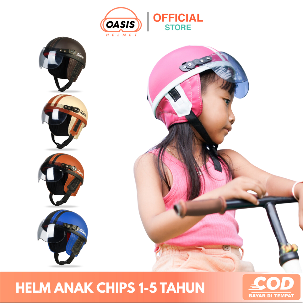 Jual Helm Anak Polos 1 2 3 4 5 Tahun Retro Kaca Riben Lucu Ringan ...