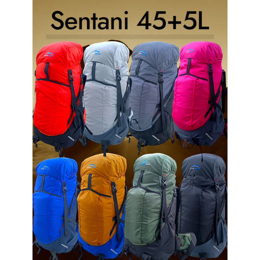 Jual Rivermount tas gunung sentani 45+5L fullpack 60L tas gunung tas ...