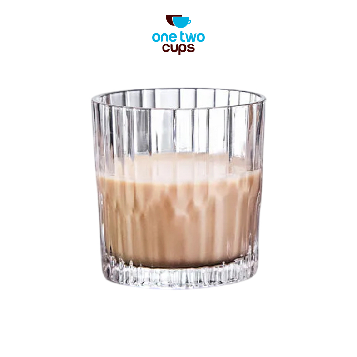 Jual One Two Cups Gelas Kaca Aesthetic Kopi Teh Simple Striped Glass - J15 | Shopee Indonesia