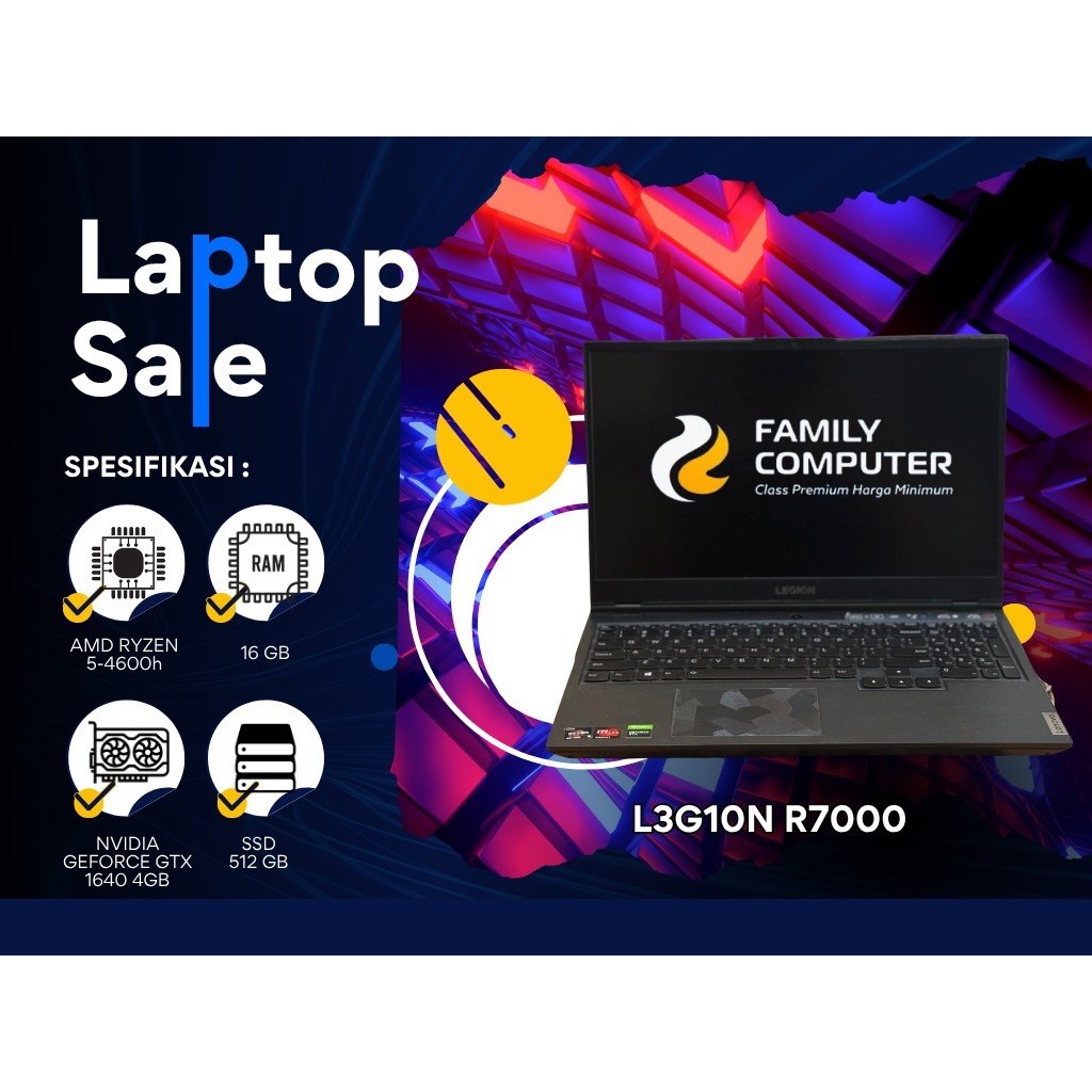 Jual LENOVO LEGION R7000 | RYZEN 5 4600H | RAM 16GB SSD 512GB | GTX ...