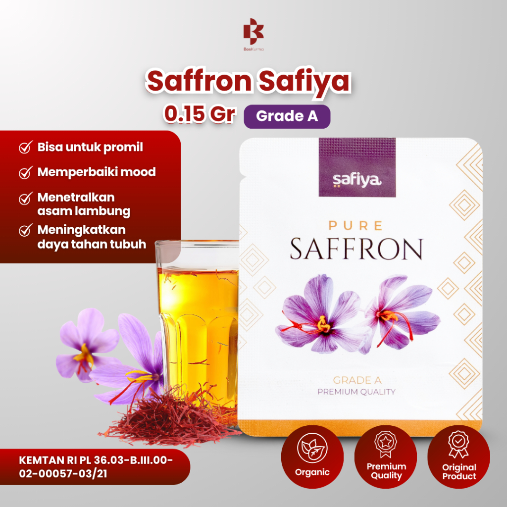 Jual Saffron Sachet 0.15 gr | Saffron Safiya Super Negin Safron Grade A ...