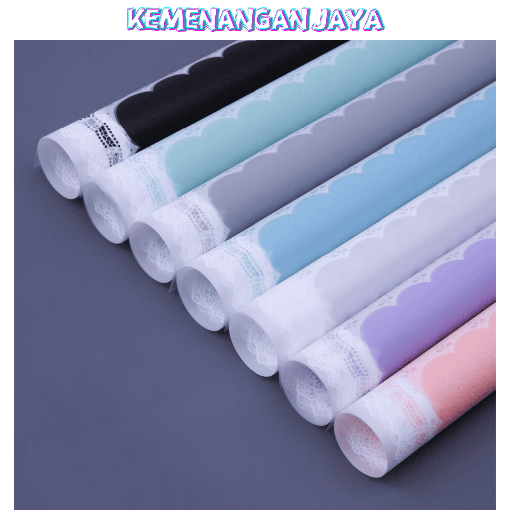 Jual Flower Wrapping Paper Motif Renda Lace Border Cellophane Kertas ...