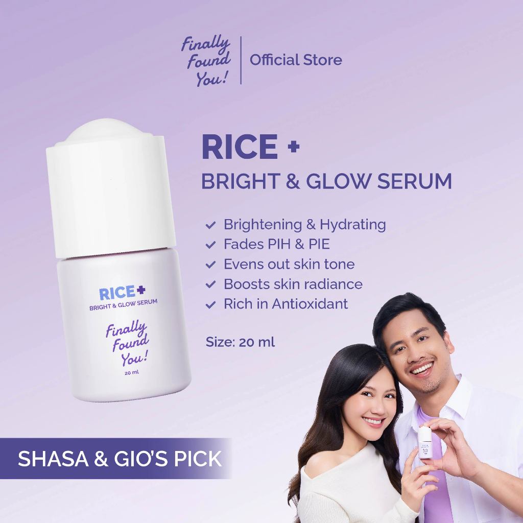 Jual [PRE ORDER] Finally Found You! RICE + BRIGHT & GLOW SERUM 20ml | Serum mencerahkan dan ...