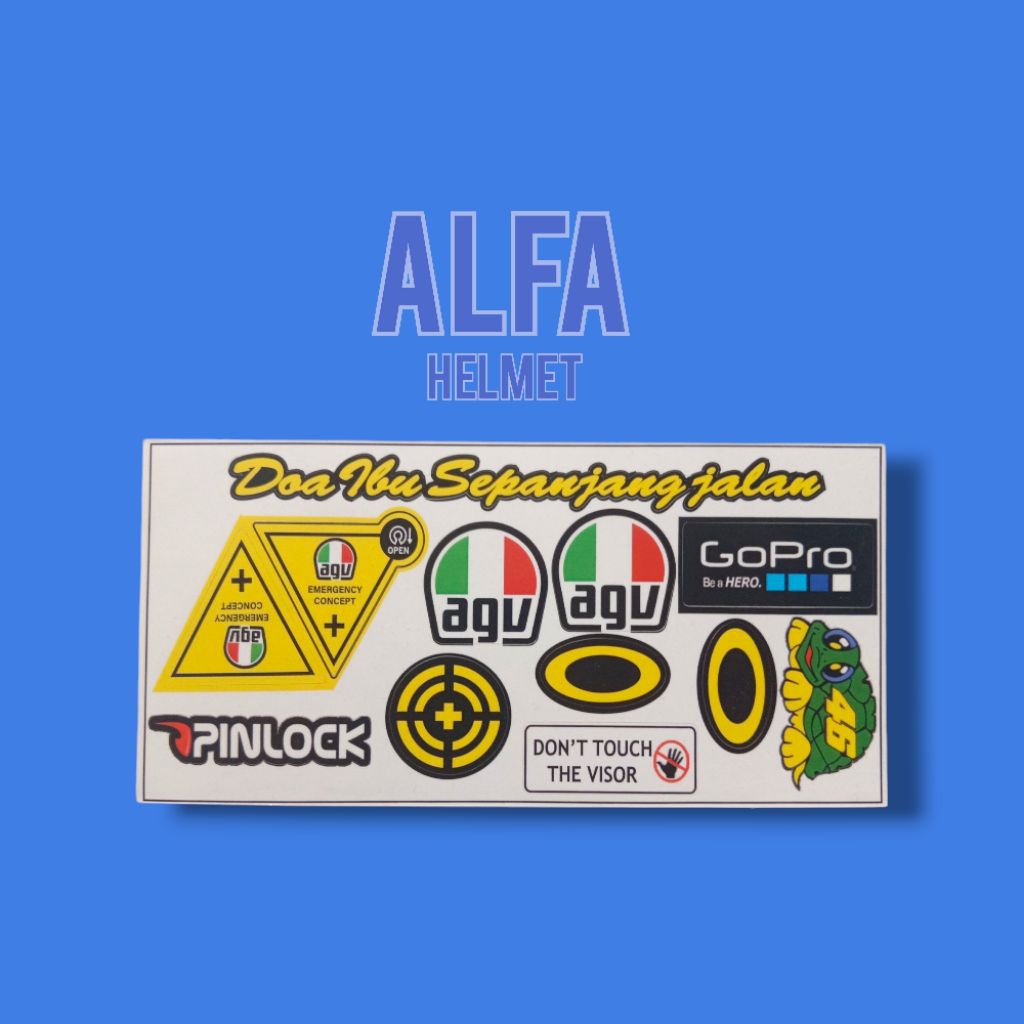Jual Stiker Visor Helm AGV / Sticker Visor AGV / Sticker Helm AGV ...