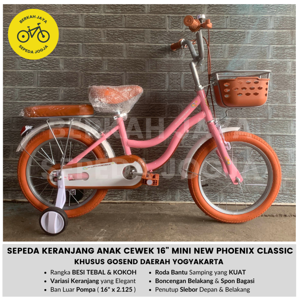 Jual Sepeda Anak Perempuan Keranjang 16" inch Mini CTB New Phoenix NP ...