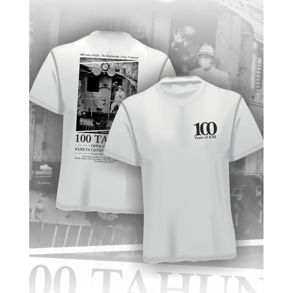 Jual Kaos kereta api railfans "100 Tahun KRL" | Shopee Indonesia