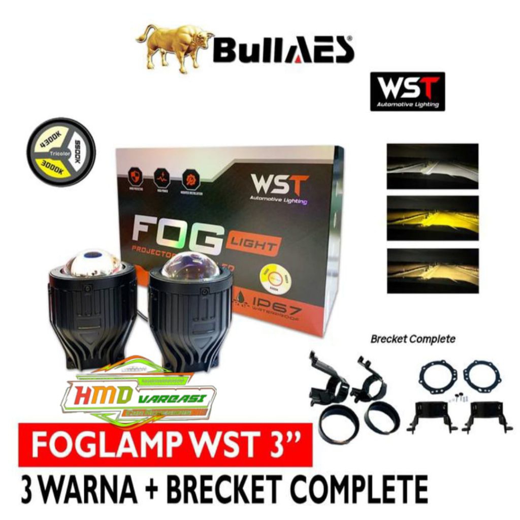 Jual FOG-LAMP BI-LED BILENS 3 INCH WST BLUELENS 3 WARNA IP67 MERK WST ...