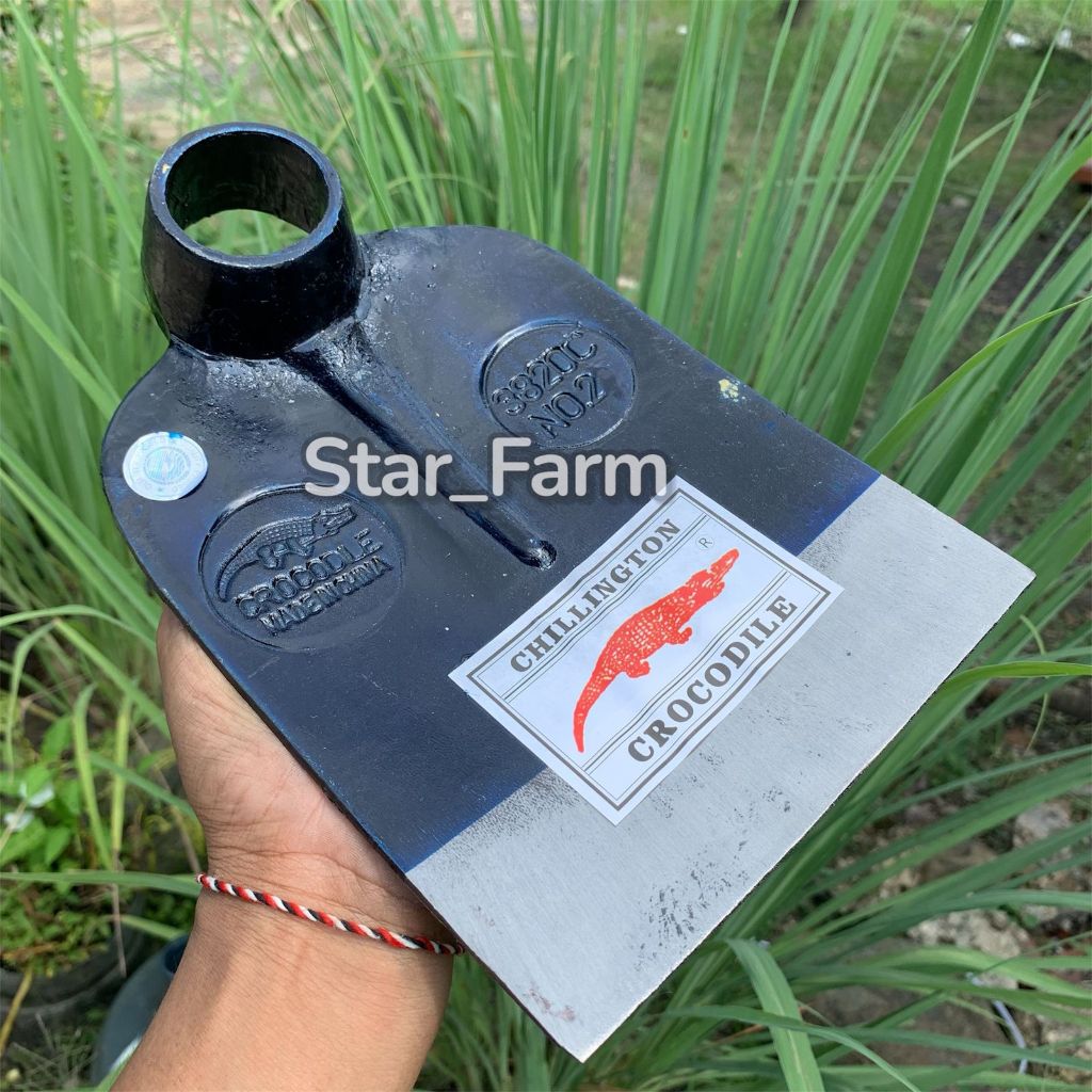 Jual Cangkul CROCODILE Kepala Bulat Tanpa Sambungan - Cangkul Sawah ...