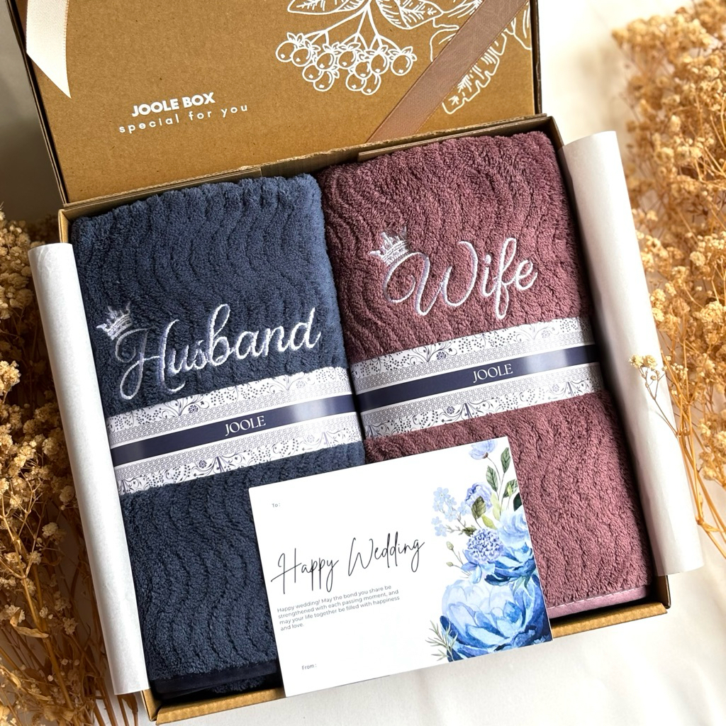 Jual JOOLE BOX - Hampers Wedding Couple Handuk Bordir Microfiber ...