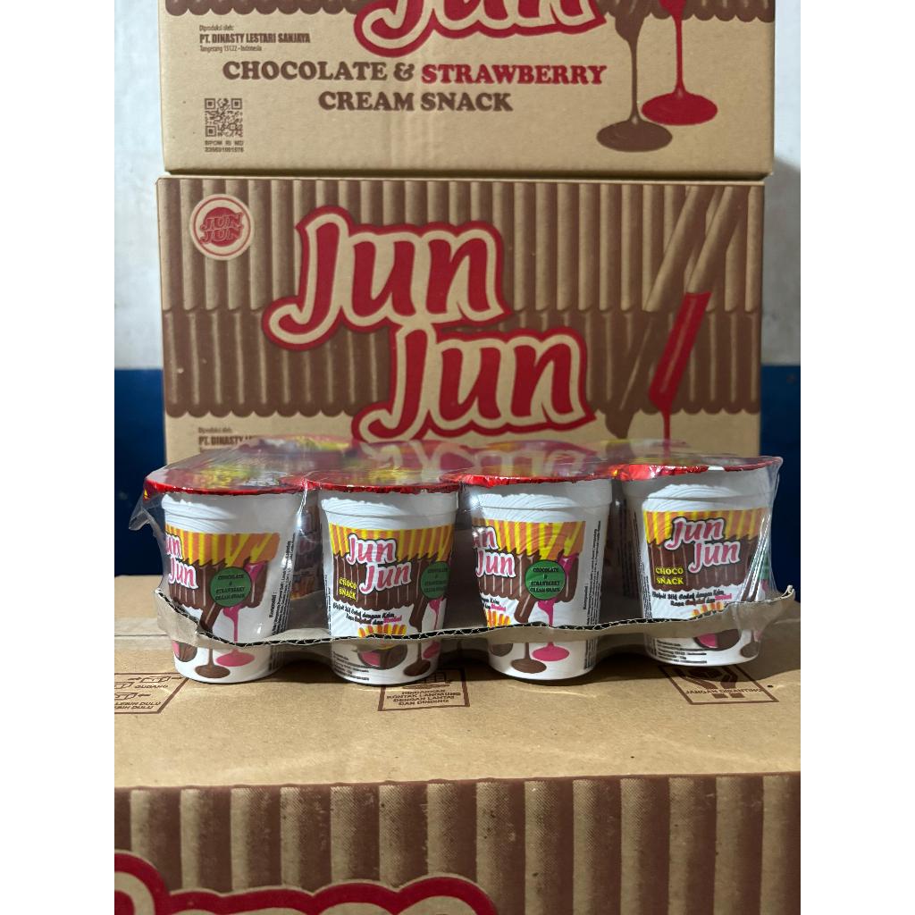 Jual NYAM NYAM JUN JUN CHOCO SNACK 1 BOX ISI 72 | Shopee Indonesia