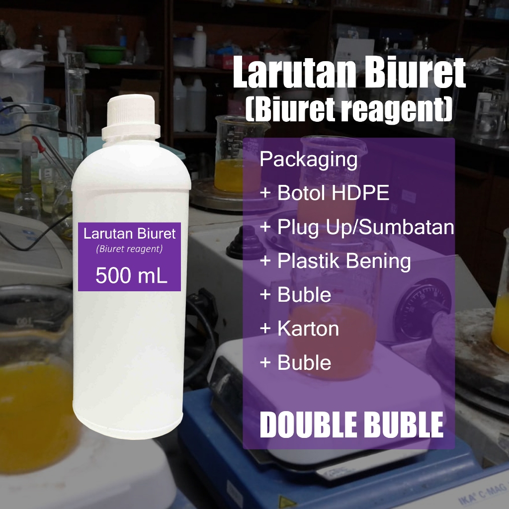 Jual Larutan Biuret 500 mL/ Reagen Biuret/ Biuret reagent / Larutan Uji ...
