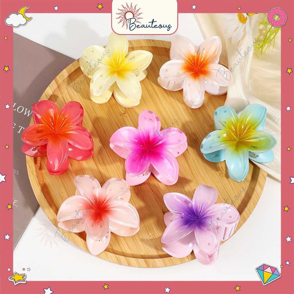 Jual Jepit Rambut Bunga Kamboja Bali Style Warna Soft Jepit Kawai ...