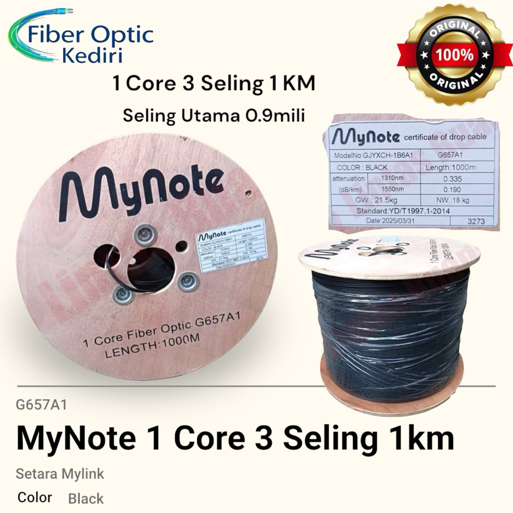 Jual Kabel Dropcore 1 core 3 seling 1000 meter 0,9mm Drop core 1core ...