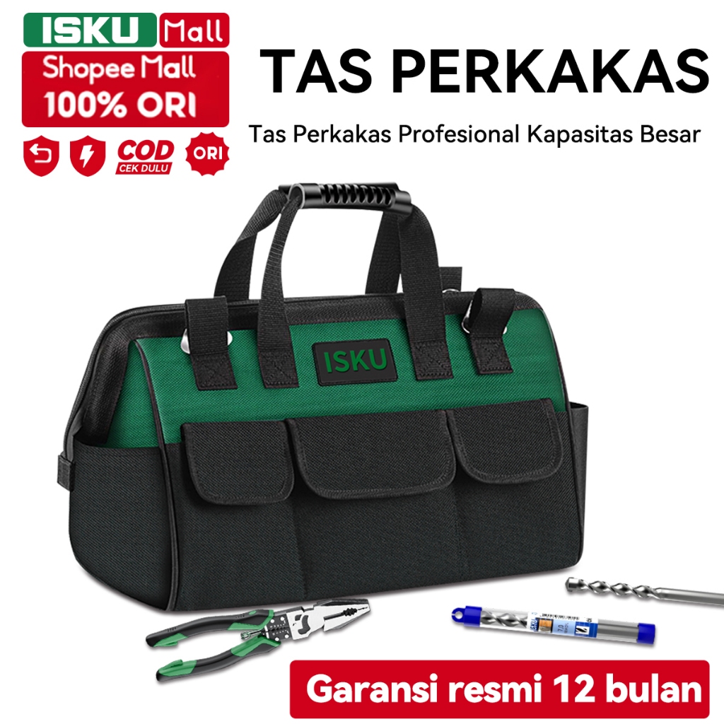 Jual ISKU Tool Bags Tas Perkakas 13/16/18 inch Bahan Kain Oxford ...