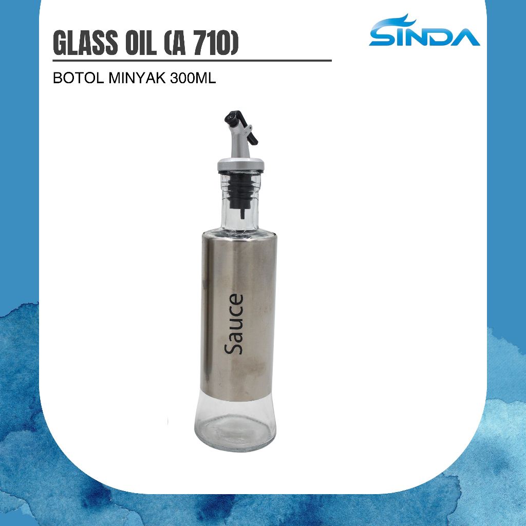 Jual Botol Minyak 300ml Glass Oil A710 Elegan & Praktis Dengan Tutup ...