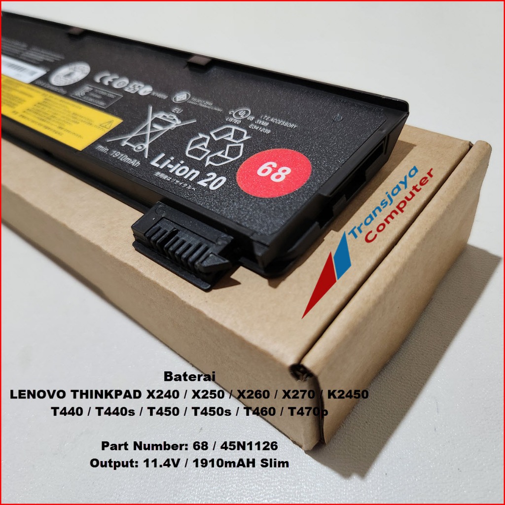 Jual Baterai Battery Laptop Thinkpad X240 X250 X260 X270 Baterai Eksternal Li-ion20 | Shopee ...