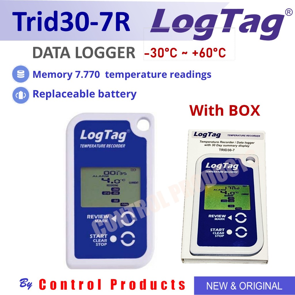 Jual LogTag TRID30-7R Temperature Recorder replaceable battery Box | Shopee Indonesia