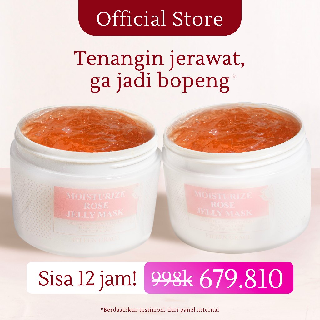 Jual EILEEN GRACE - Moisturize Rose Jelly Mask 300 ml x2 | Masker ...