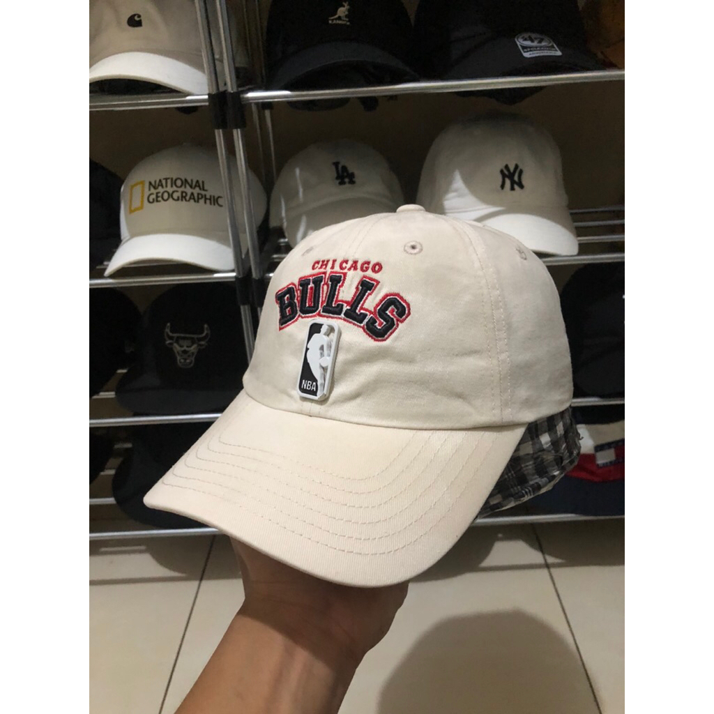 Jual caps nba logo besi warna cream orgnal second | Shopee Indonesia