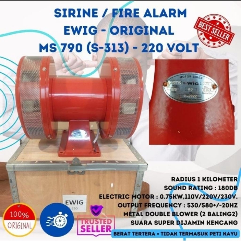 Jual sirene EWIG MS-790 S313 original 100% ewig radius 1km | Shopee ...