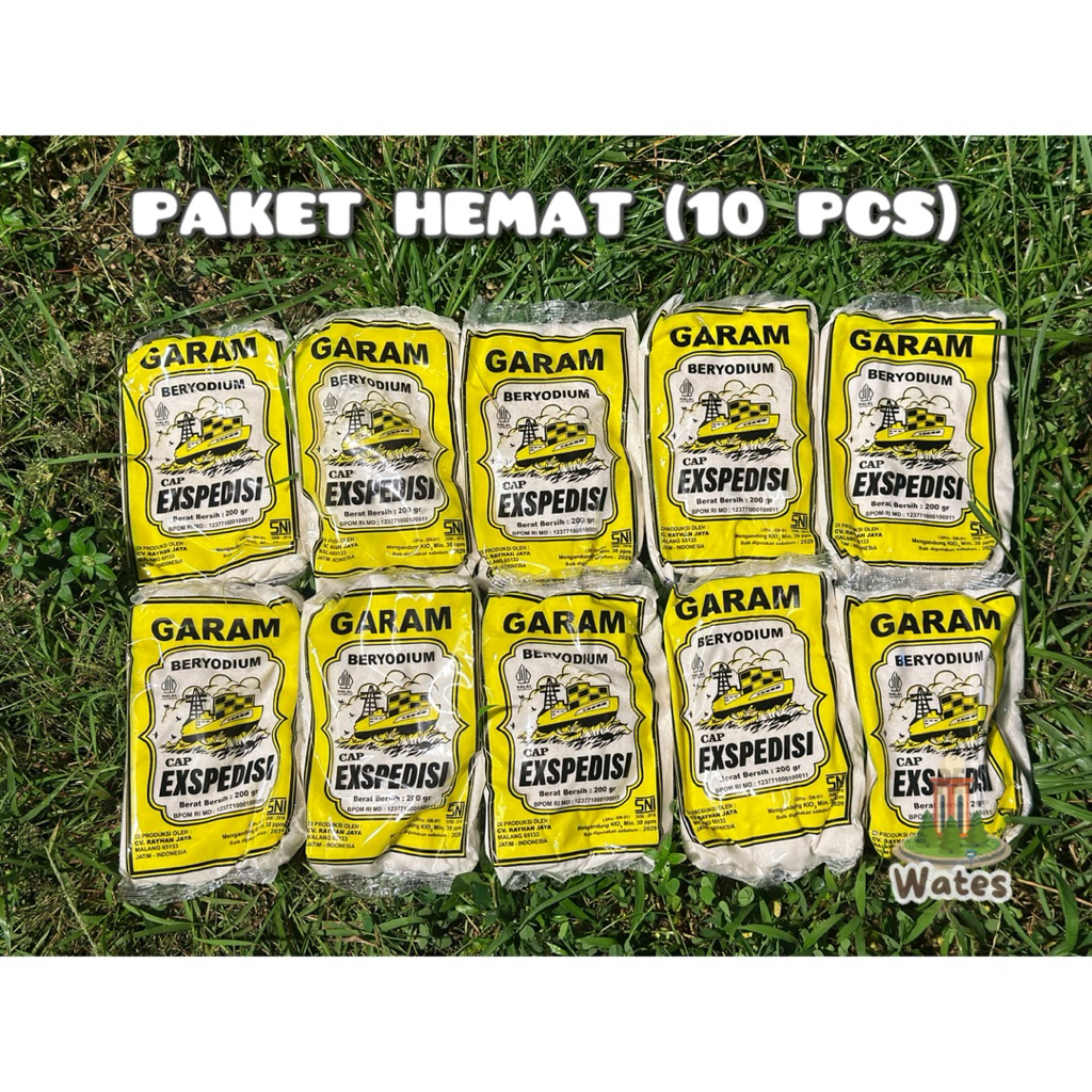 Jual (10 PCS) Garam Dapur Cap Kapal 200gr Beryodium Asin Garam Dapur ...