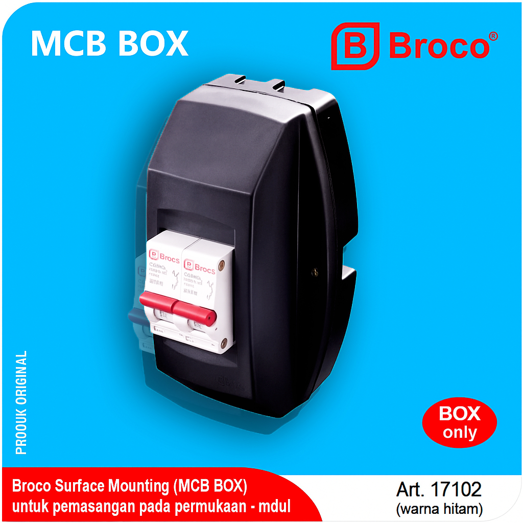 Jual BROCO Box MCB OB 1-2 Grup Hitam Outbow | Shopee Indonesia