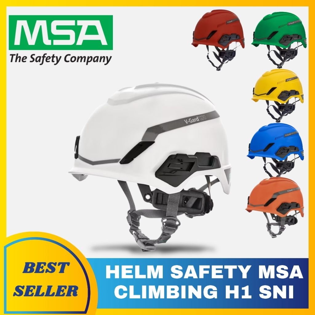 Jual Helm Climbing MSA VGard H1 SNI - Helm Safety MSA Climbing | Shopee ...