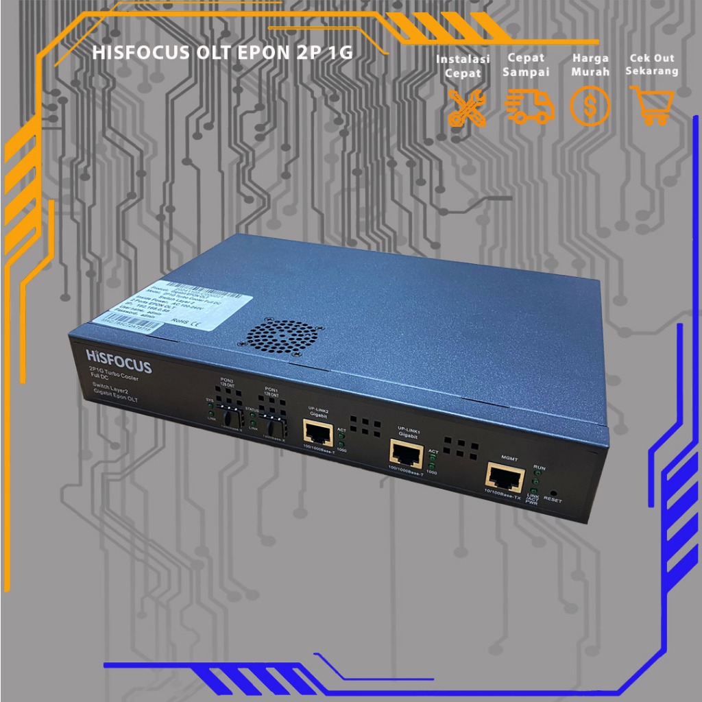 Jual HISFOCUS - OLT EPON 2P 1G HISFOCUS Special Edition Turbo Cooler DOUBLE DC | Shopee Indonesia