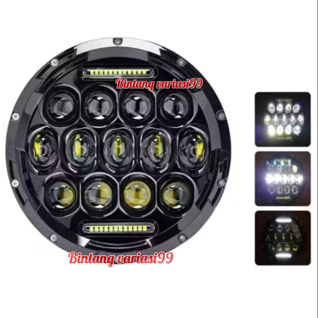 Jual Lampu Daimaker Spider 13 Led 7 Inch Hi Lo Headlamp Motor Mobil ...