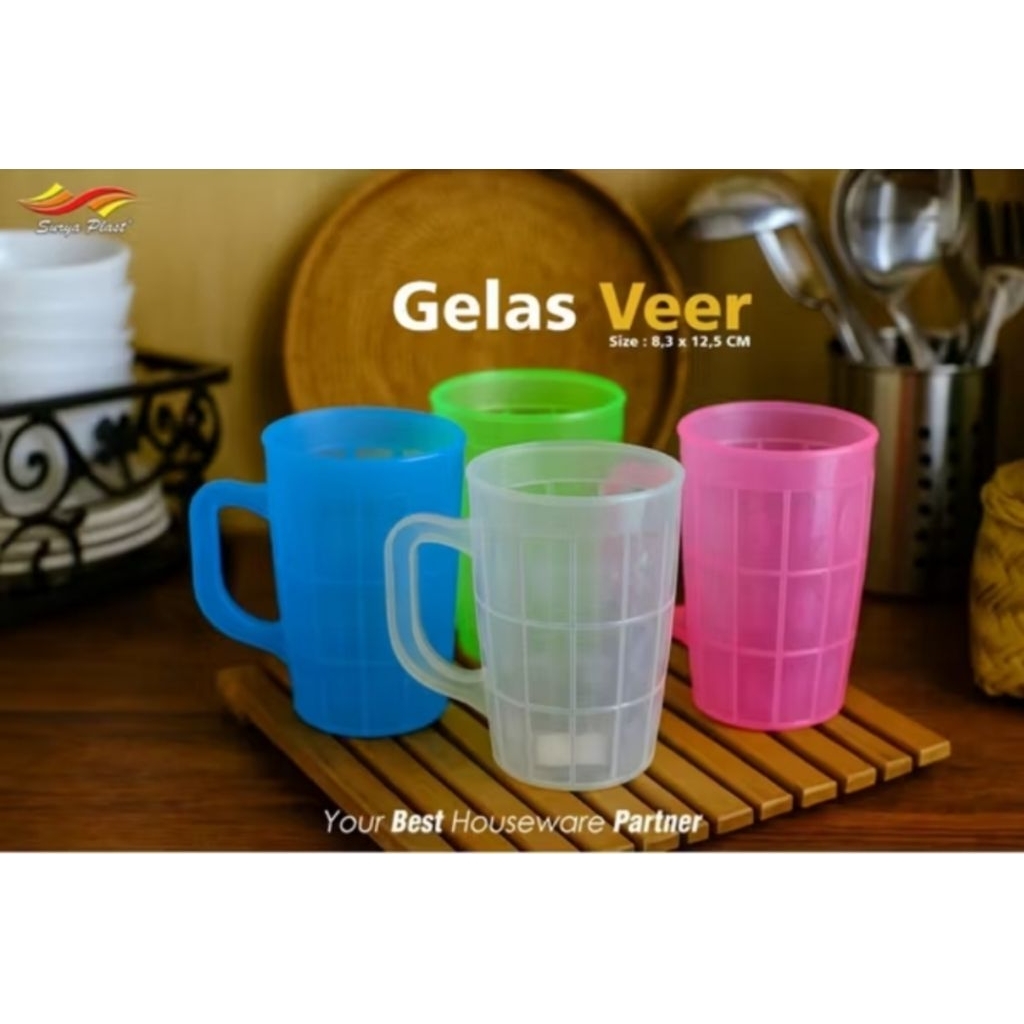 Jual Gelas Bir Plastik Premiun/Gelas Veer/Gelas Teh/gelas es teh/Gelas ...